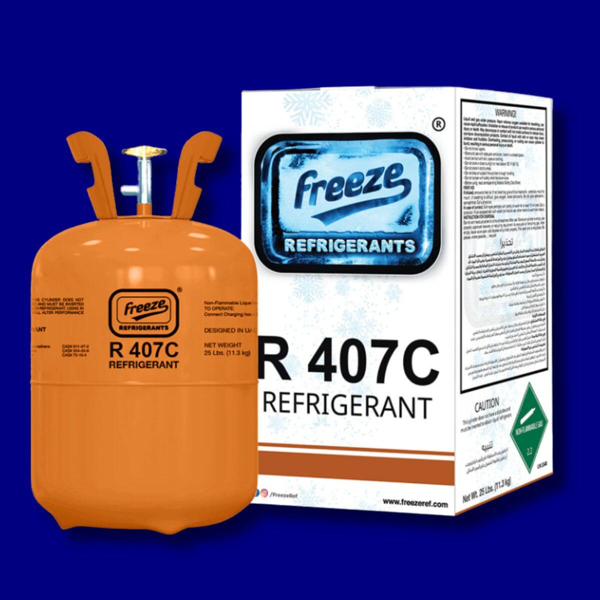 Freeze Refrigerant R407C Gas 12kg Cylinders. – A. A. Gas Co Ltd